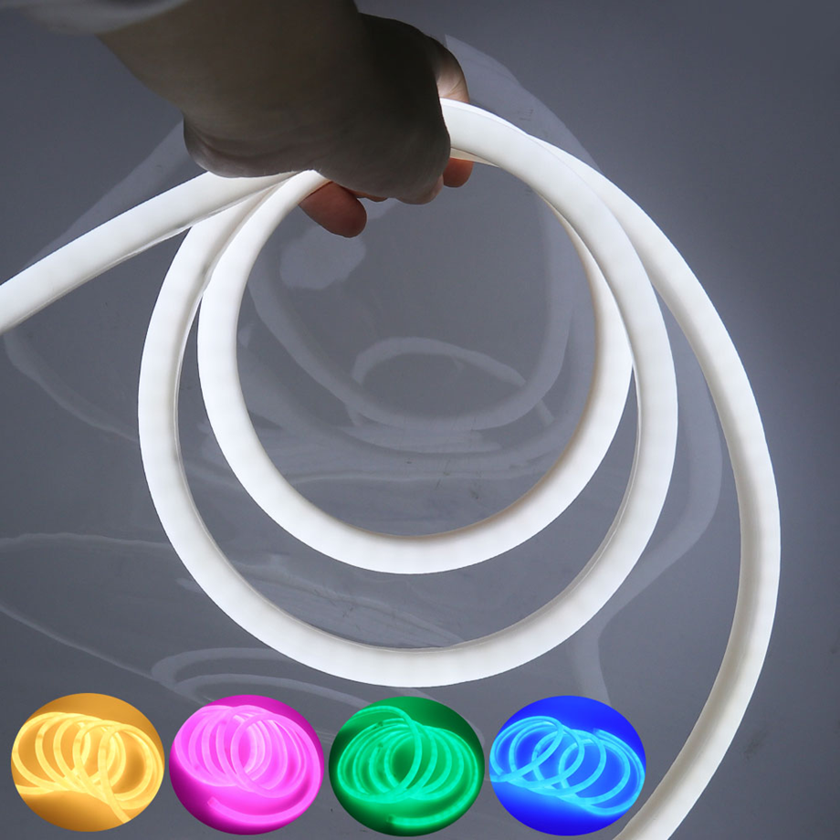 220v Ip67 360 Degree Flexible 50 Meter 5m 100m Silicon Neon Dc12v Dc24v ...