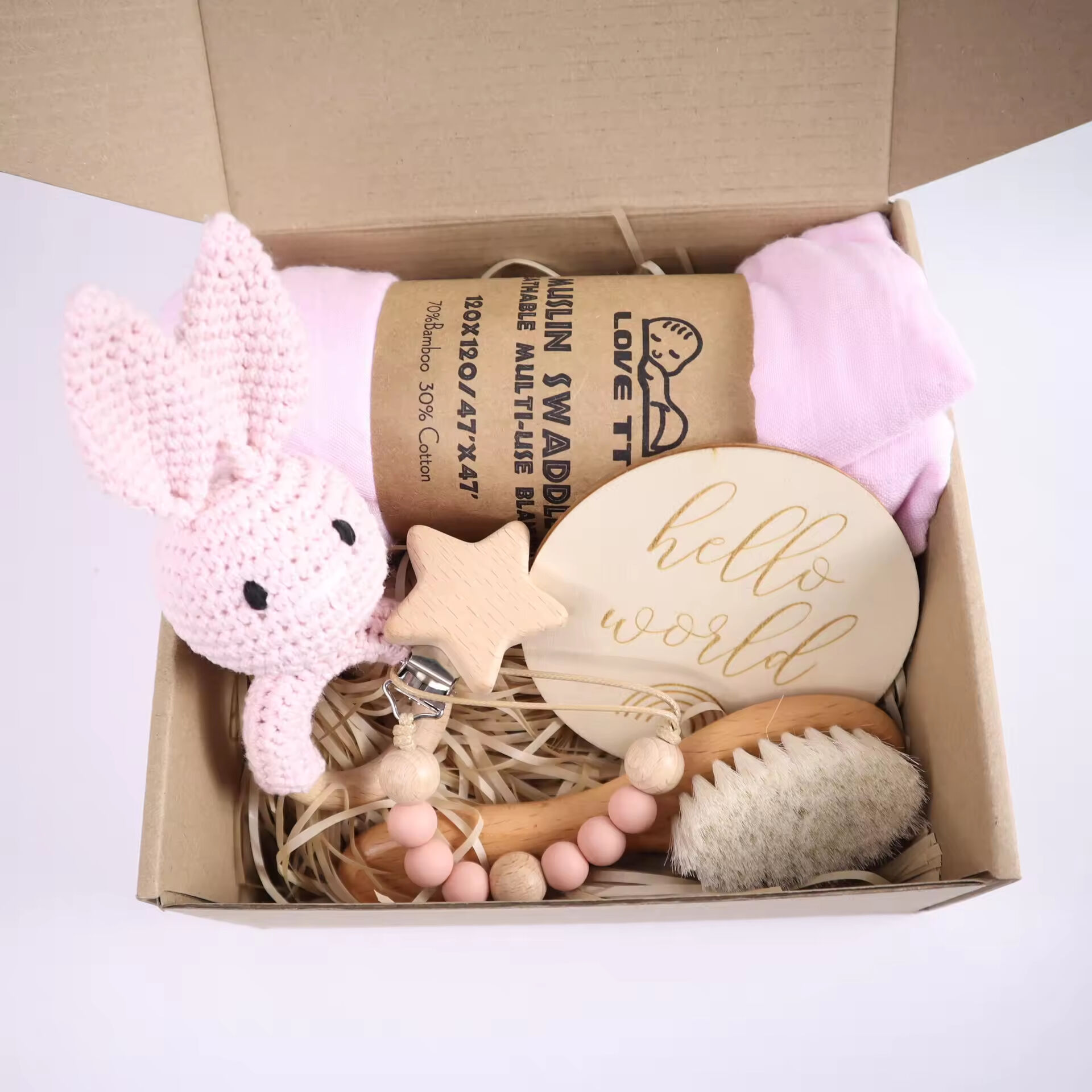 Buy Wholesale China Newborn Gift Box Rattle Brush Soothing Toy Set Baby ...