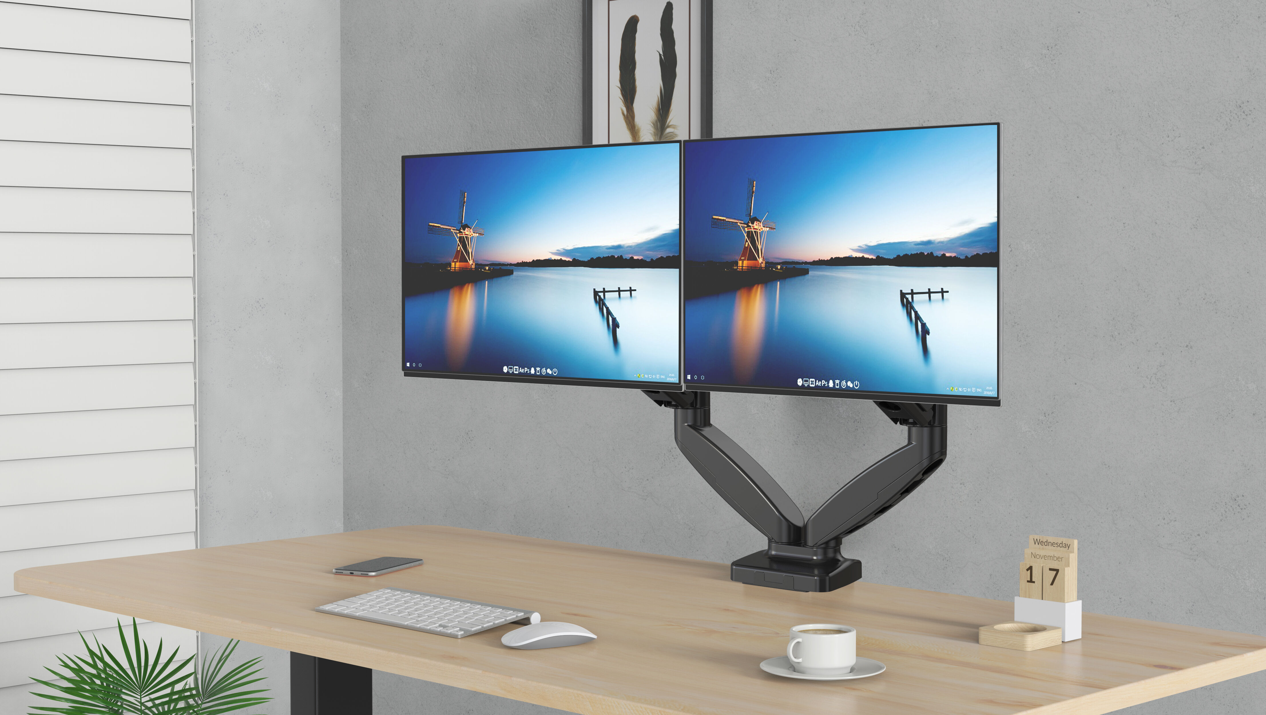 Buy Wholesale China V-mounts Adjustable Dual Monitor Mounts Multi ...