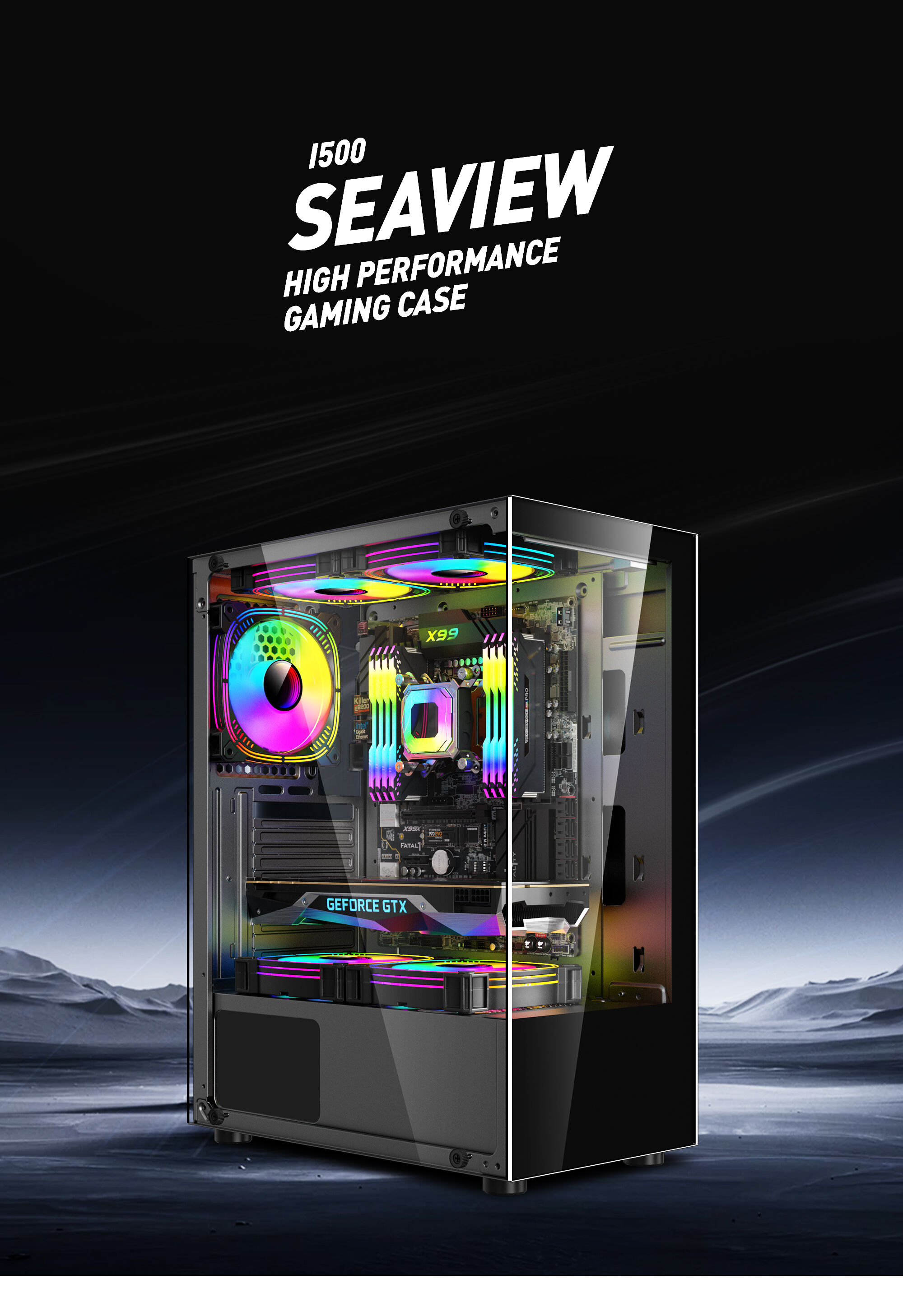 Gaming Pc Case With Infinity Tempered Glass And Usb 3.0 X 1, Type C ...