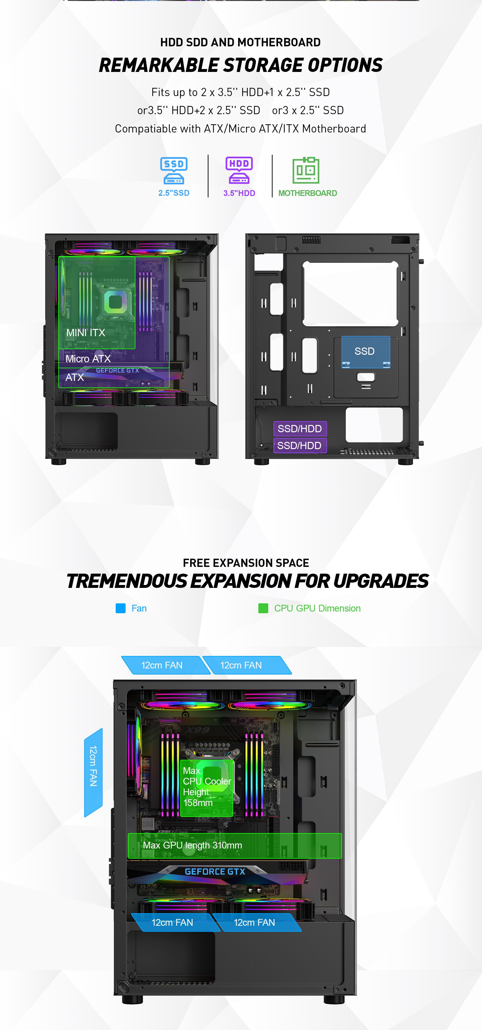 Buy China Wholesale Gaming Pc Case With Infinity Tempered Glass And Usb ...