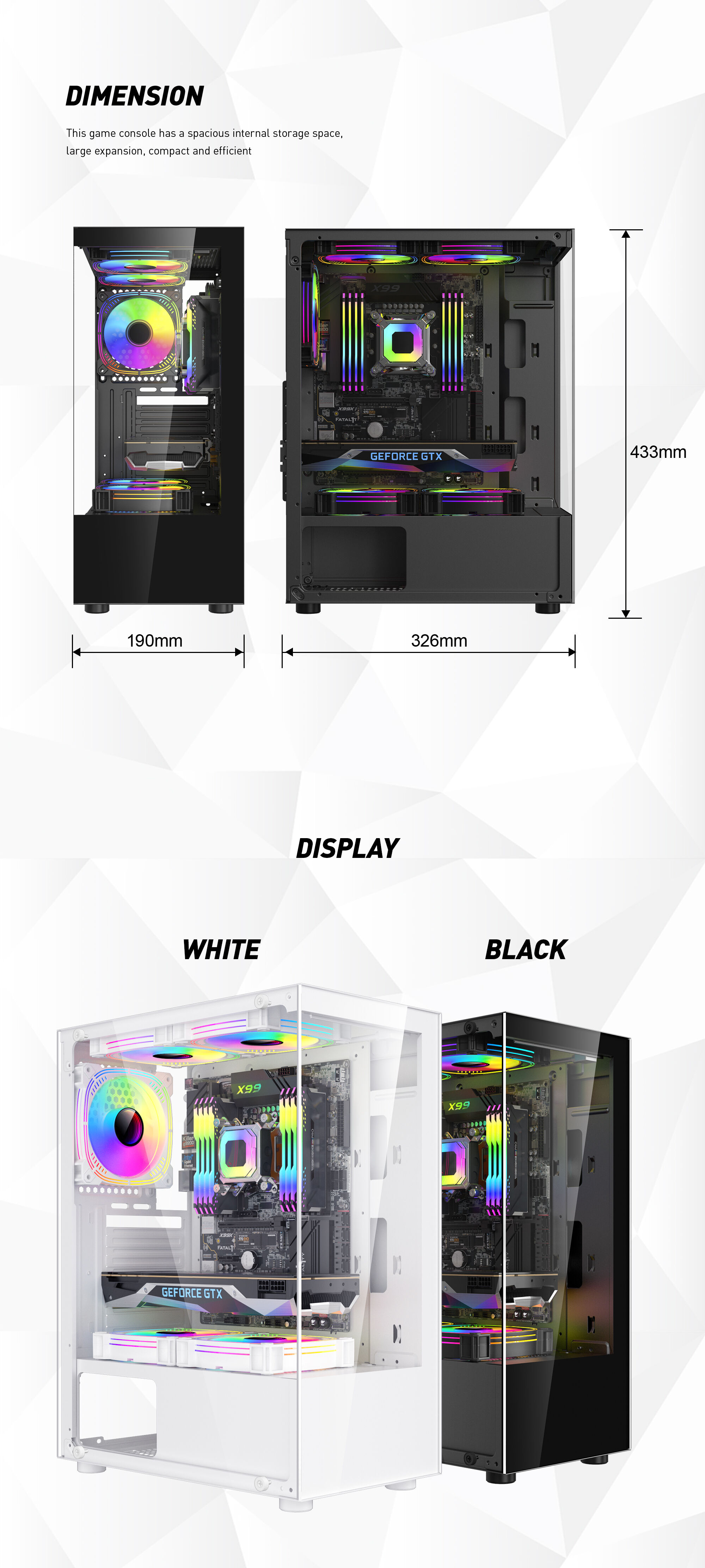 Buy China Wholesale Gaming Pc Case With Infinity Tempered Glass And Usb ...
