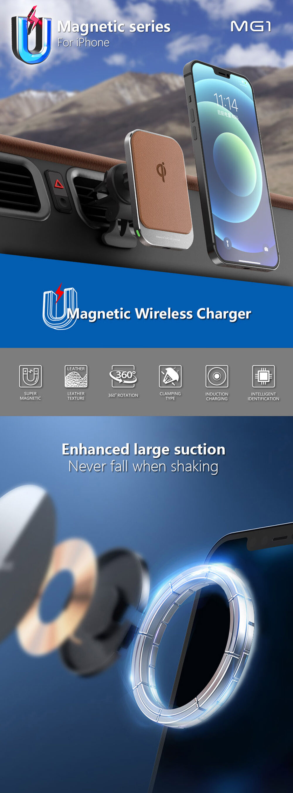 Buy Wholesale China High Quality Adjustable 15w Fast Charge Magnetic ...