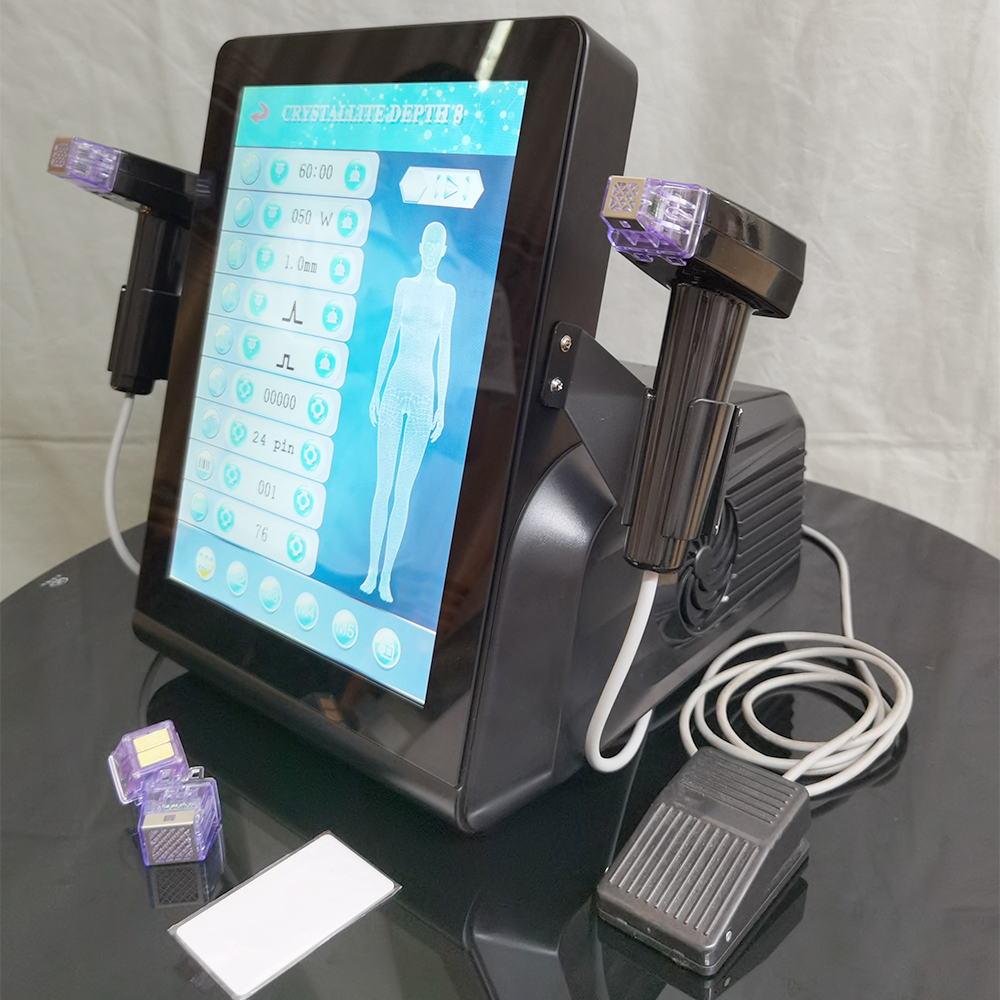 Dual Handle Microneedle Wrinkle Reduction Gold Rf Crystallite Depth ...