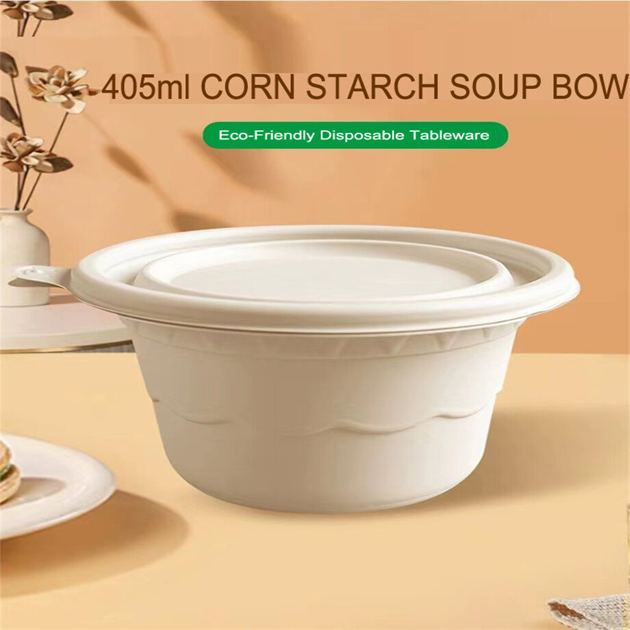 Hot Sale, Degradable Disposable Soup Box Cornstarch Snack Box Packaged ...