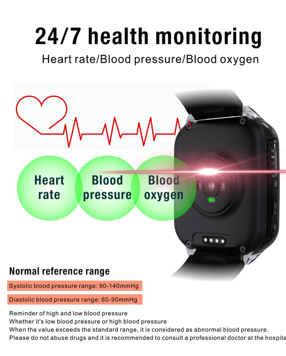 Bulk Buy China Wholesale Vl13 Sos Call Smart Watch For Elderly People ...