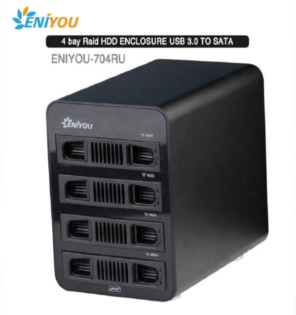 4 Bay Raid Hard Drive Enclosure With Clone Function, Usb 3.0/usb C And ...