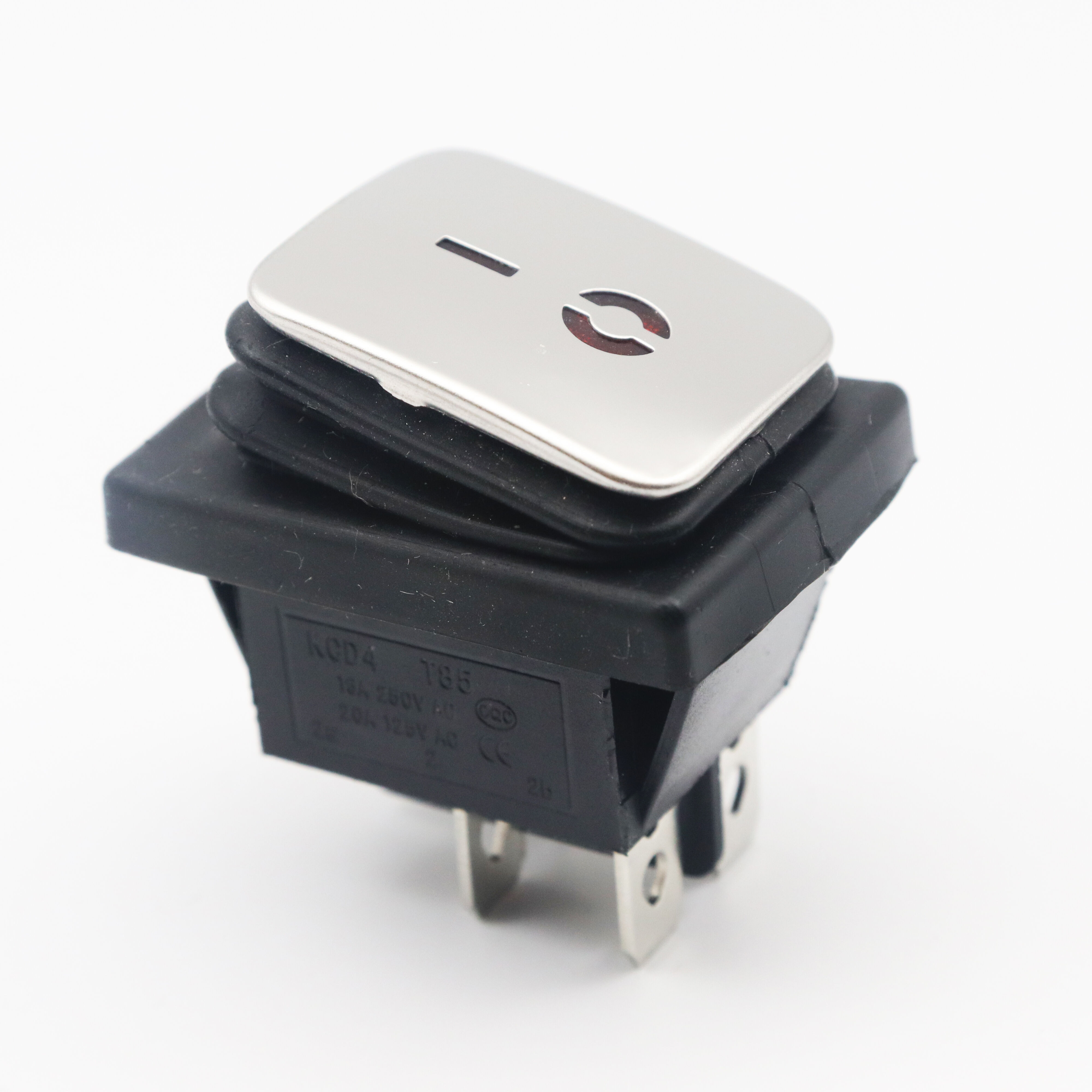 Buy Wholesale China Rocker Switch Kcd4 With Led Light Waterproof Silver ...