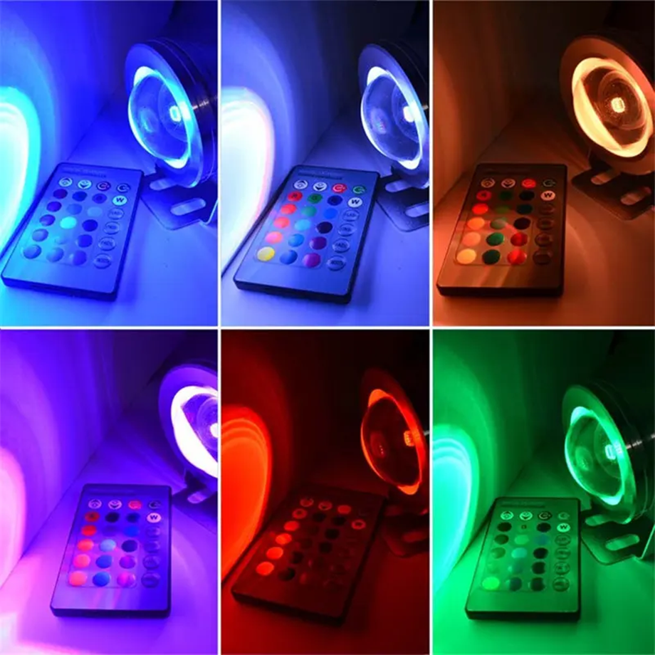 10w Rgb Led Underwater Light Ac/dc 12v Waterproof Ip68 Landscape Pond ...