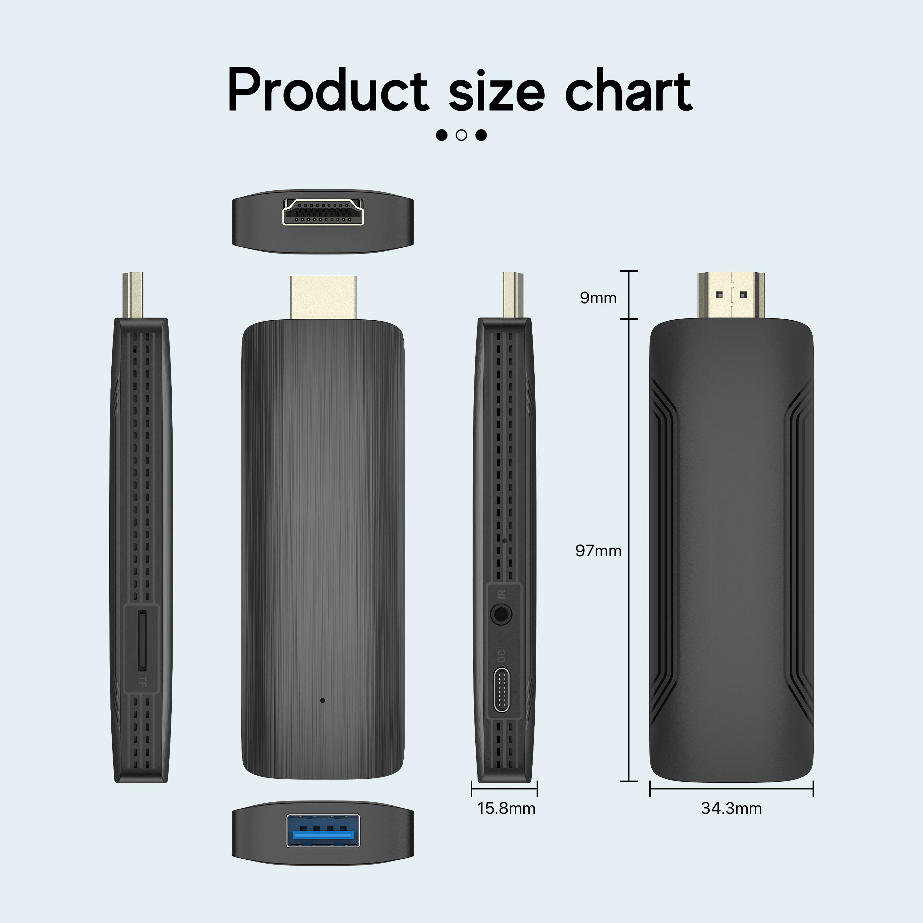 Elebao D6 Pro Android Tv Stick Allwinner H618 4gb 32gb Emcp Bt5.0 Dual ...