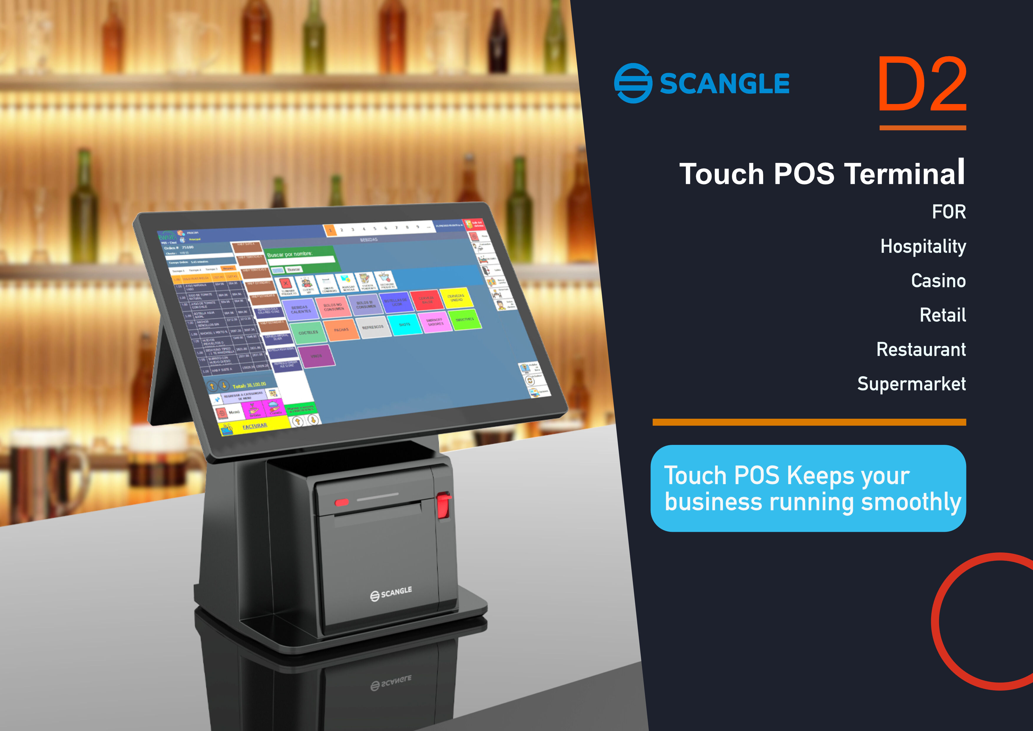 Buy China Wholesale Scangle D2 All In One Touch Pos System With 80mm ...