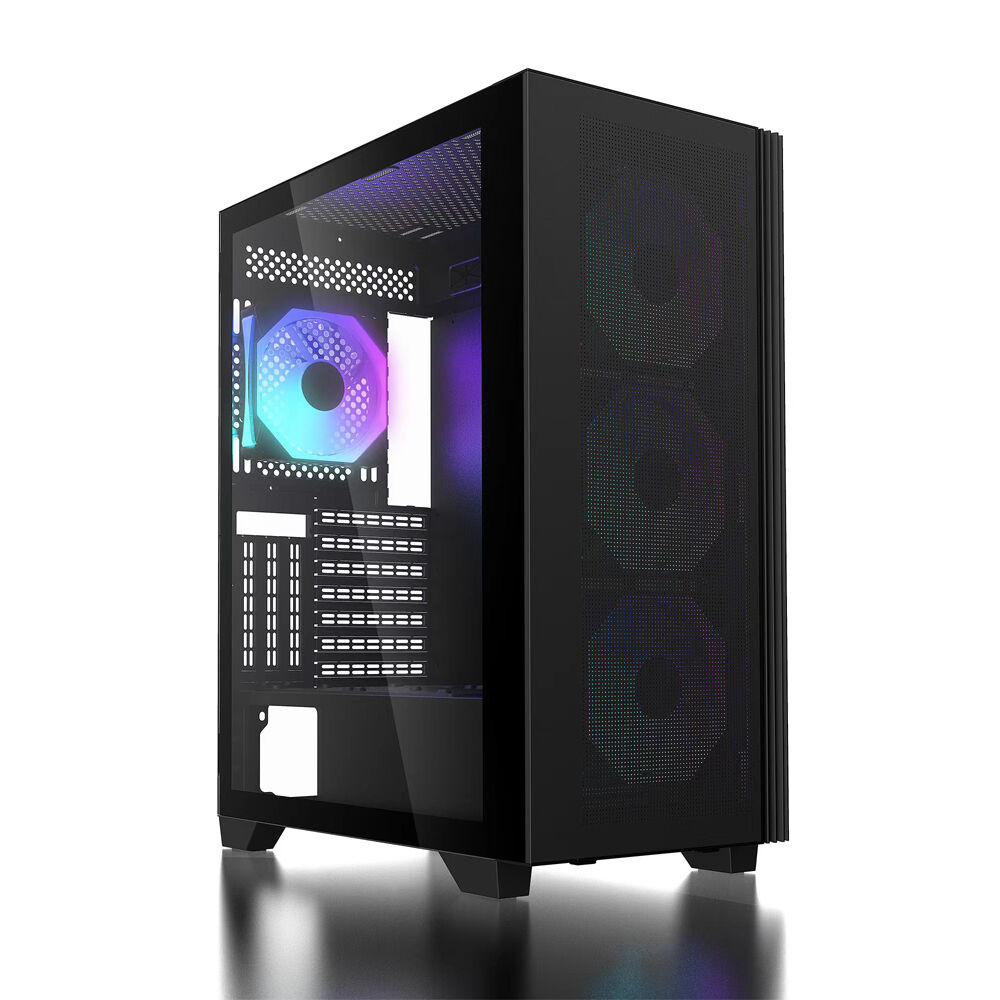 Buy Wholesale China Mid Tower Computer Cases Black Mesh Front Panel ...