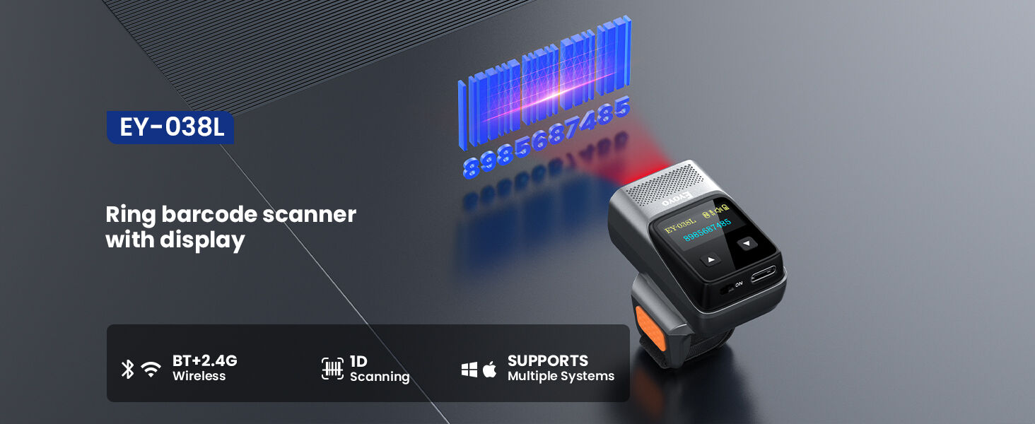 Eyoyo High Quality Mini 1d Wearable Wireless Bluetooth Finger Bar Code ...