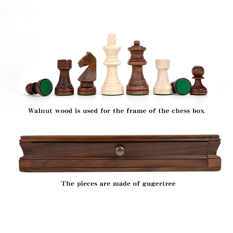 Wooden Chess Set Folding Magnetic Large Board Portable Travel Chess ...