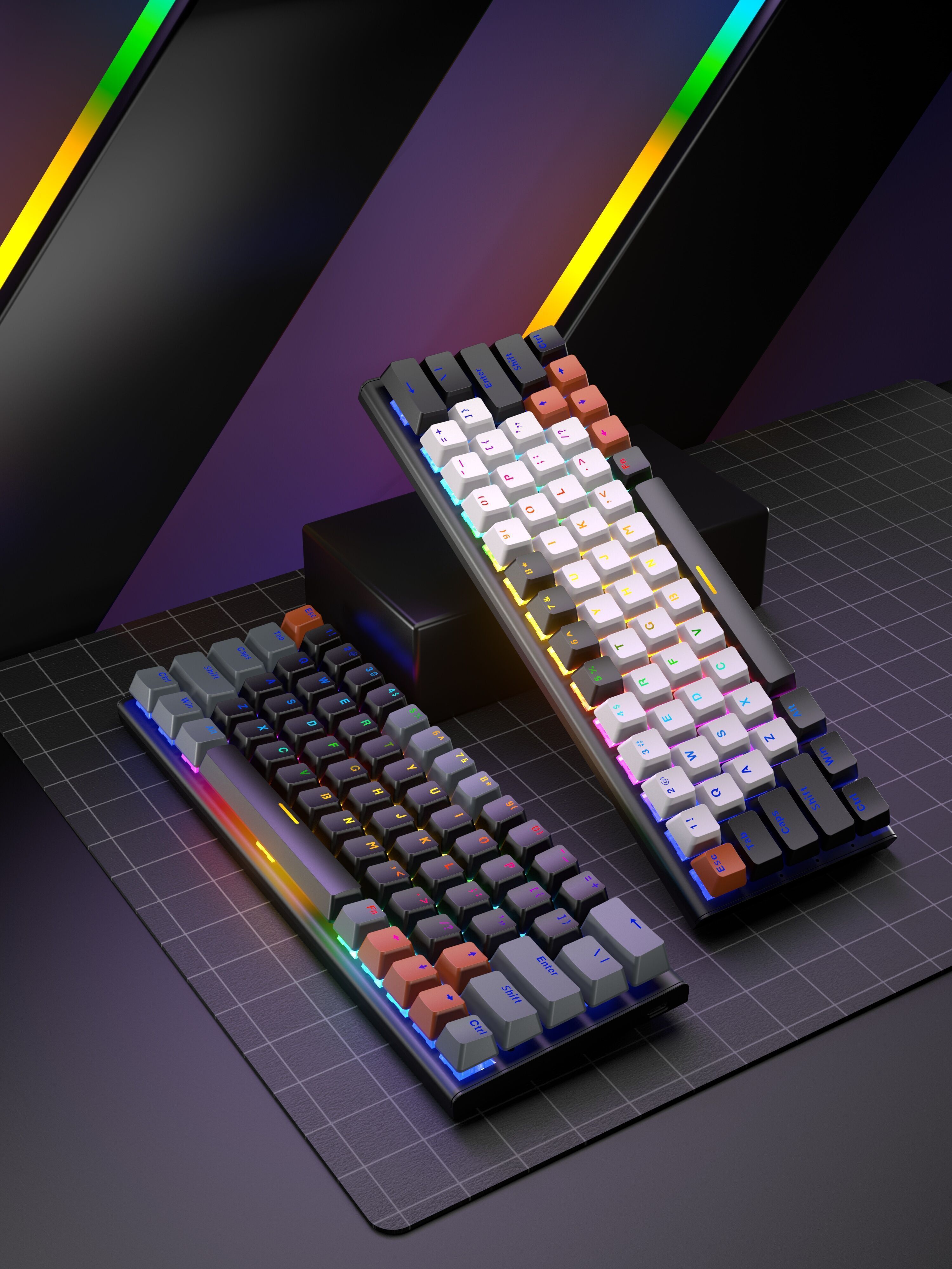 Buy Wholesale China Backlit Gaming Keyboards With Flowing Rgb Light In ...