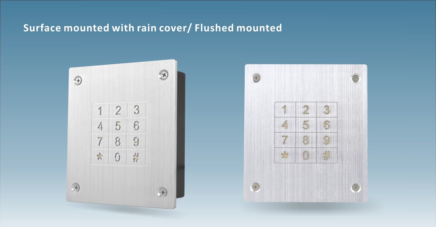 Code Access Door Entry System Blue Backlight, Silver Touch Keypad ...