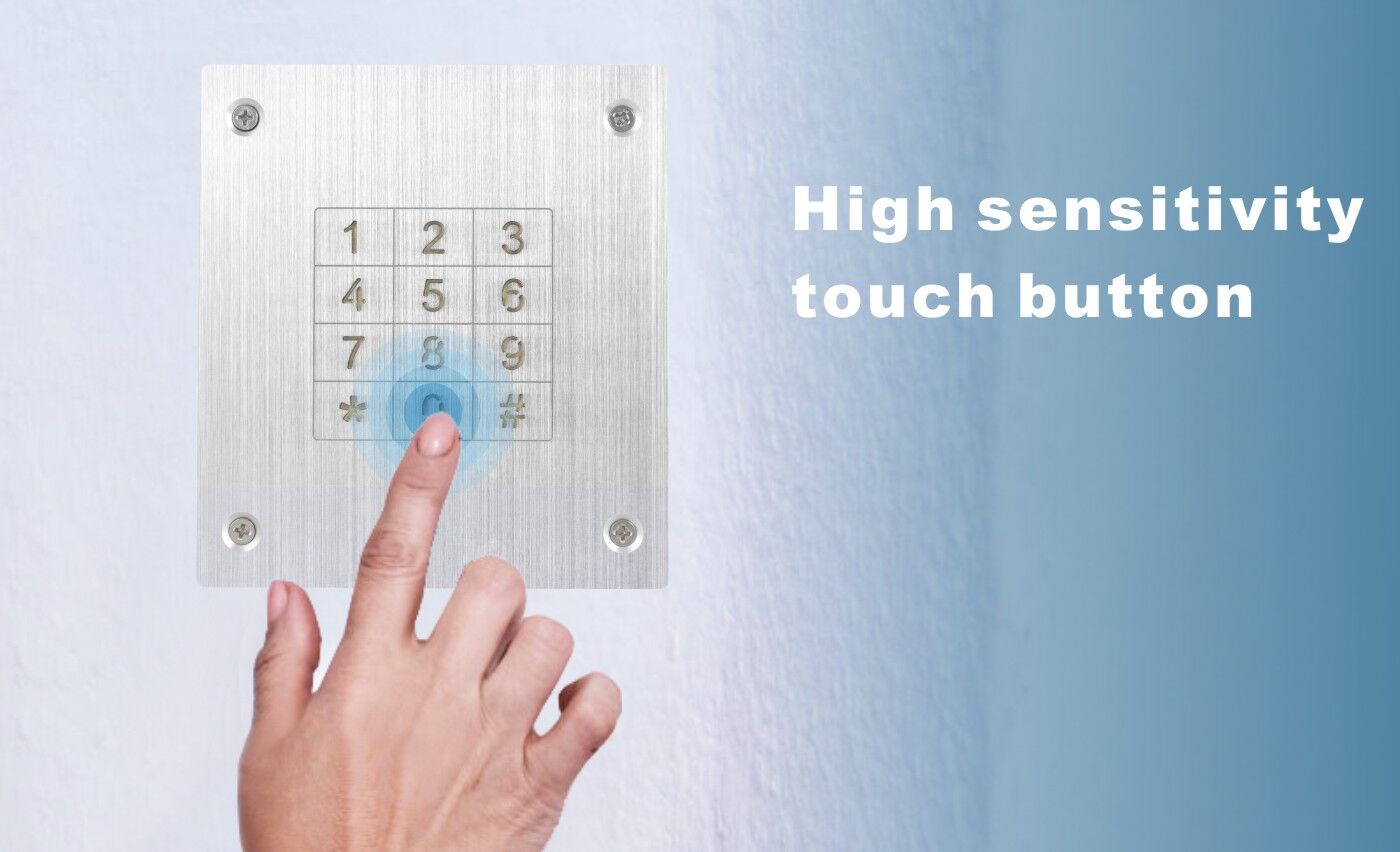 Code Access Door Entry System Blue Backlight, Silver Touch Keypad ...