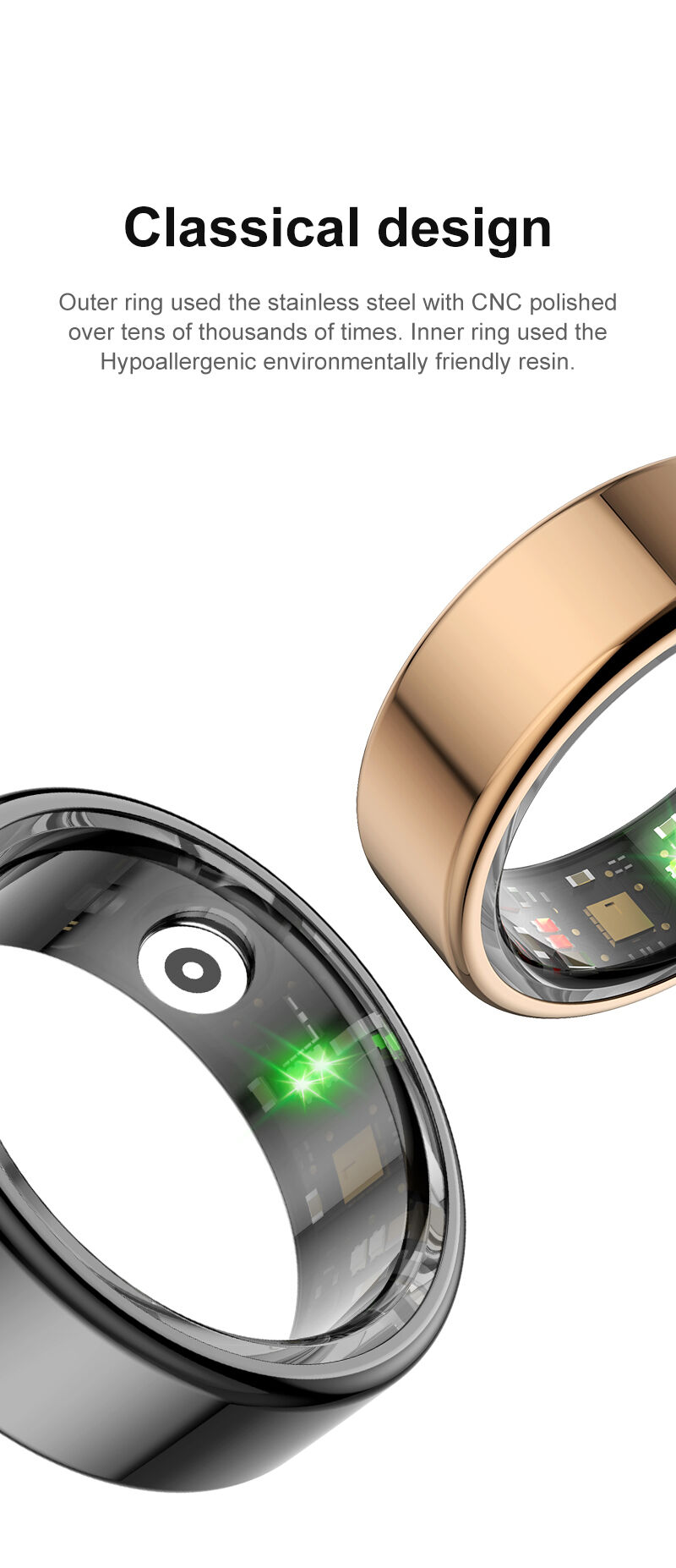 Manufacturer Smart Health Ring(5atm Waterproof Level) With Heart Rate ...