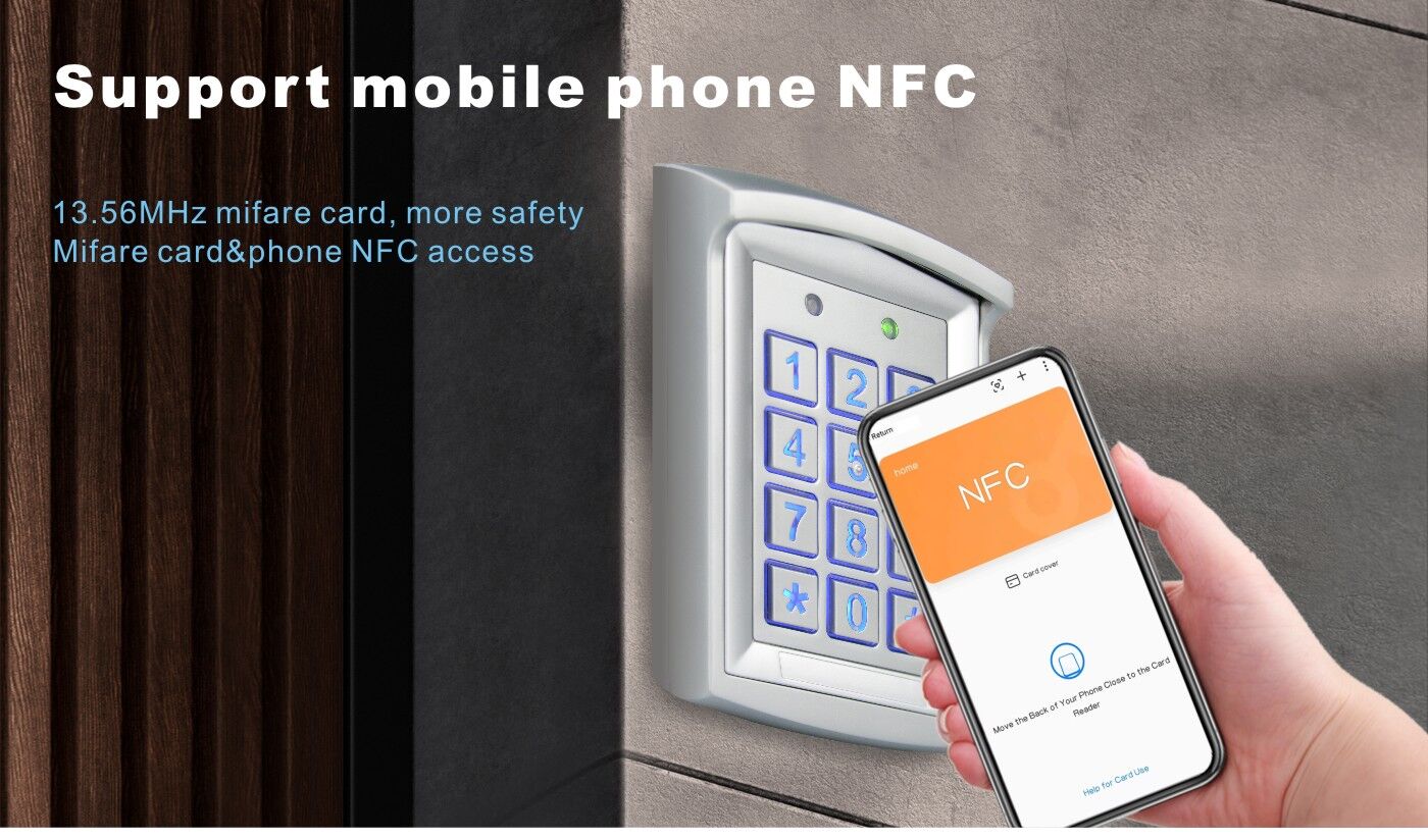 Ip66 Rfid Card Reader Zinc Alloy Standalone Access Control Supports 2 ...