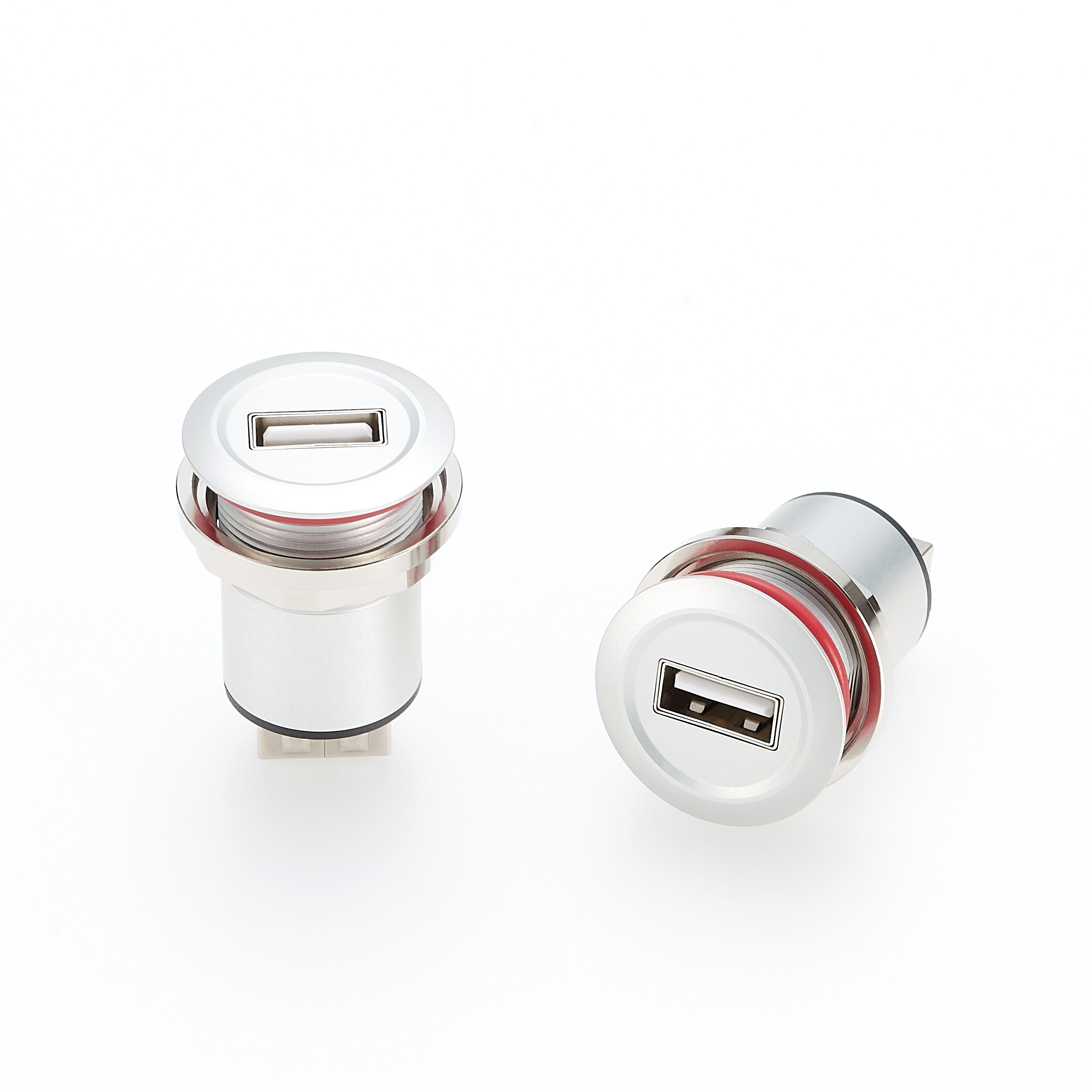 Usb2.0 Dual-way Socket Round Usb Female Socket Usb 2.0 Panel Mount ...