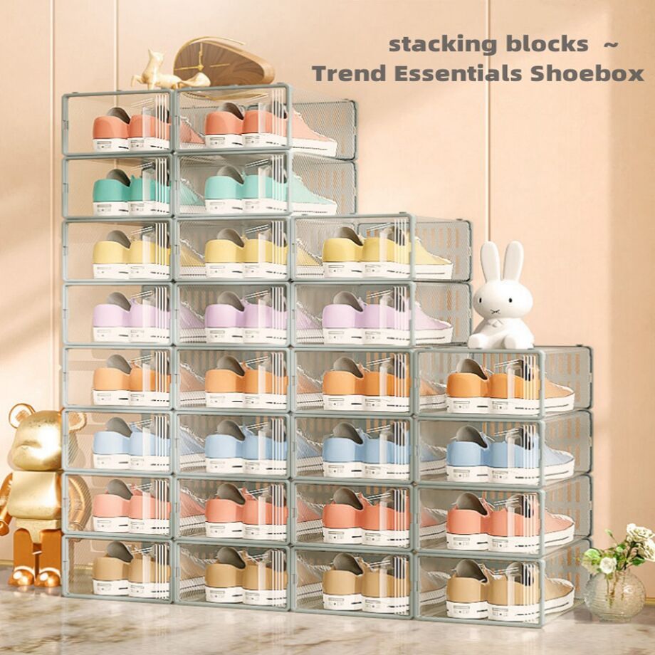 Japanese Drawer Type Plastic Shoe Box Shoe Storage Box Folding ...