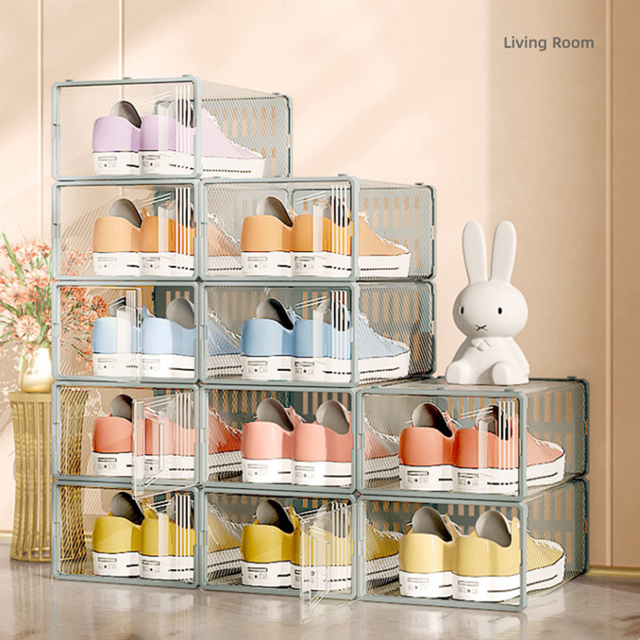 Japanese Drawer Type Plastic Shoe Box Shoe Storage Box Folding ...