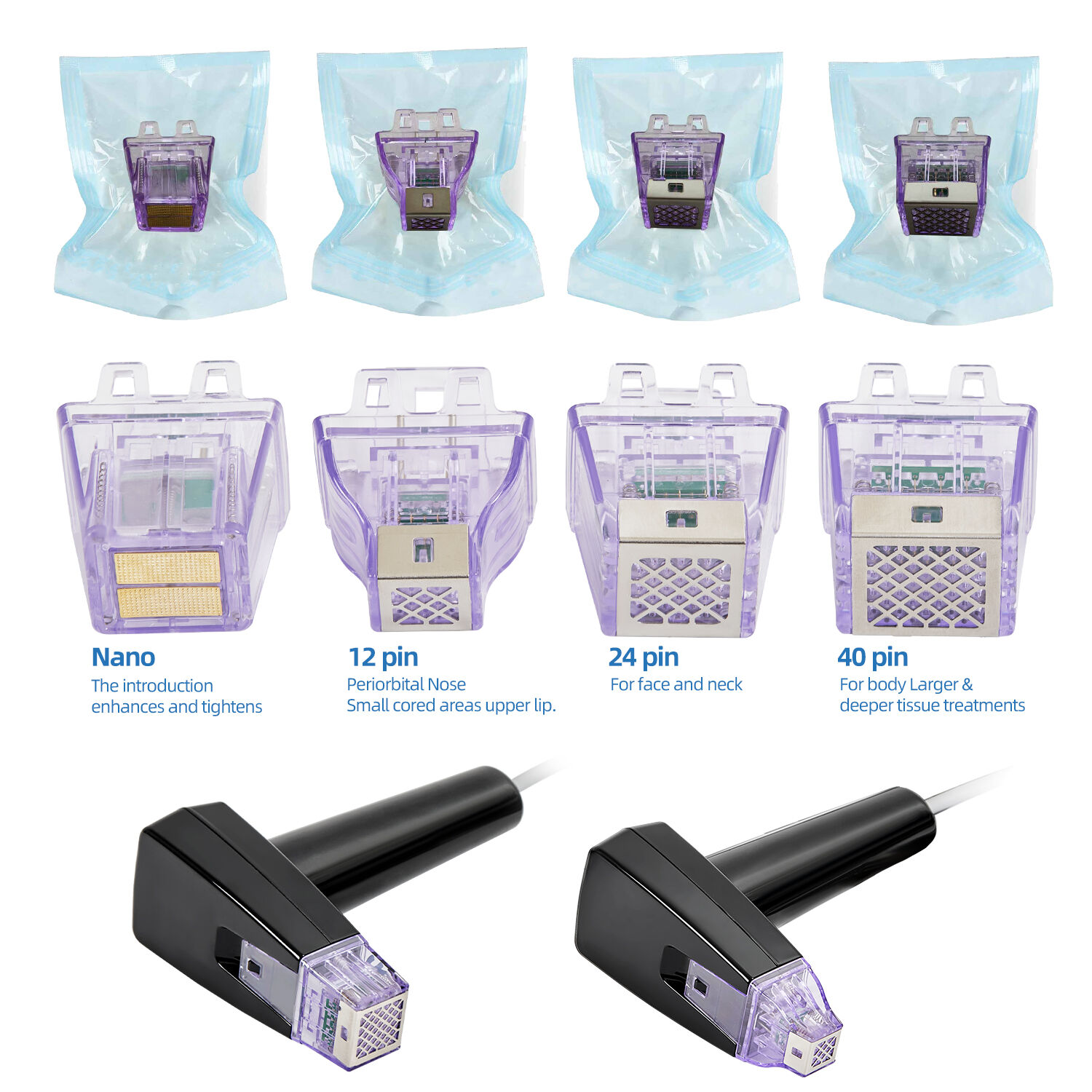 Buy Wholesale China 12 24 40 Nano 4 Style Needles Crystallite Depth 8