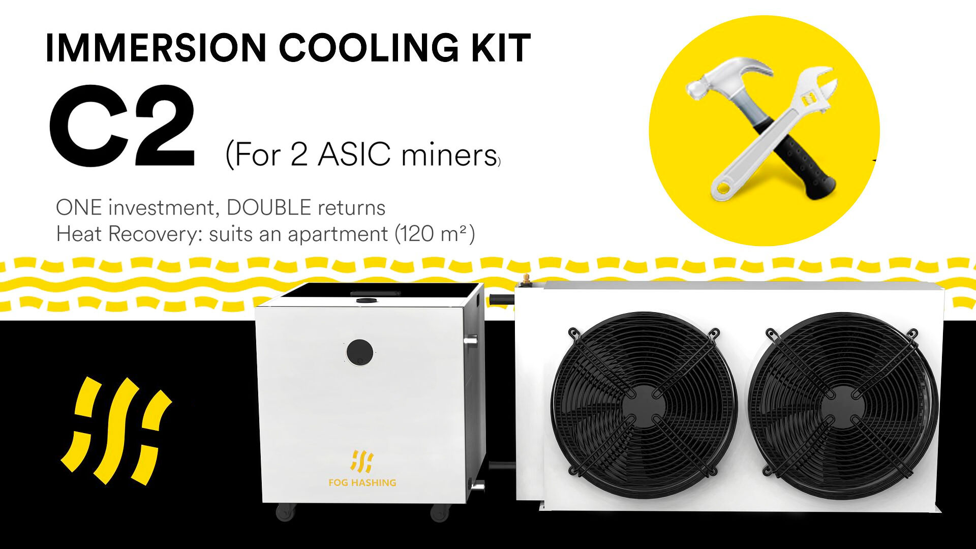Foghashing Immersion Mining Kit C2 Can Hold 2 S19 Cost-effective ...