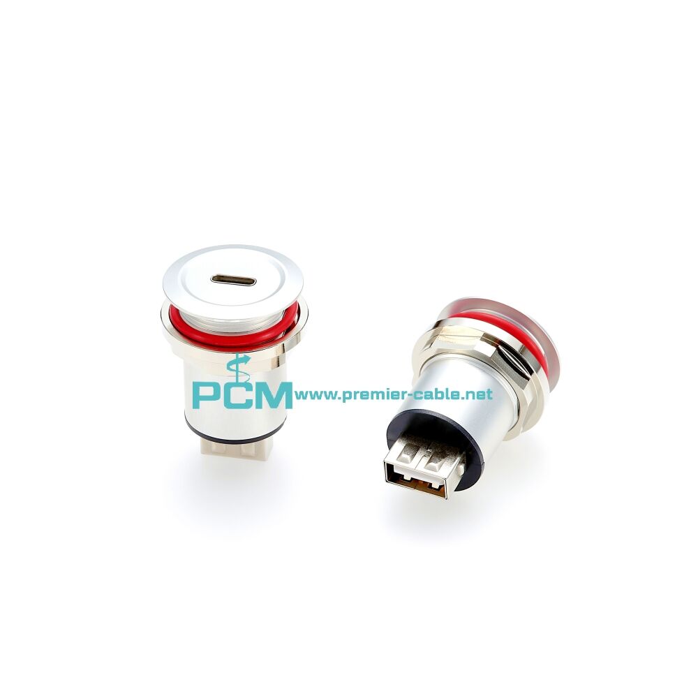 Usb C To Usb A Round Panel Mount Adapter Usb C Jack To Usb A Jack Round Panel Mount Adapter ...