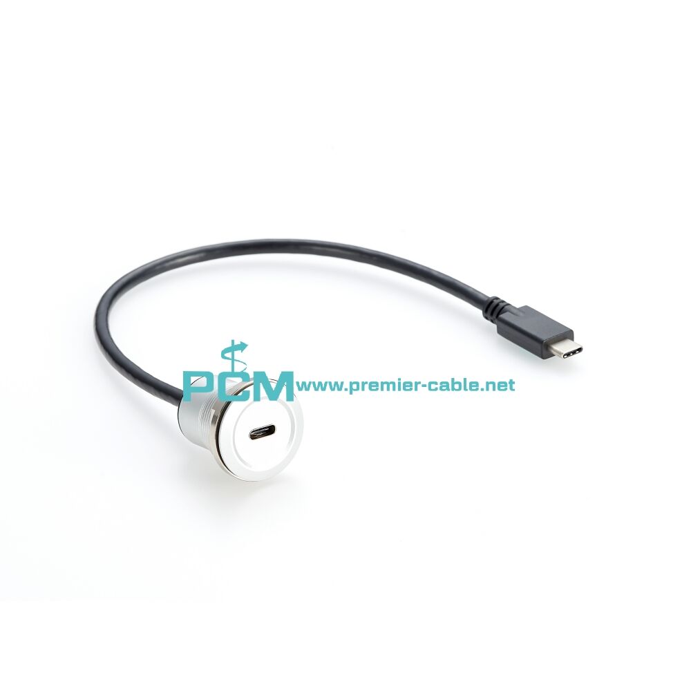 Buy Wholesale China Panel Mount Round Metal Usb Type-c Data Extension ...