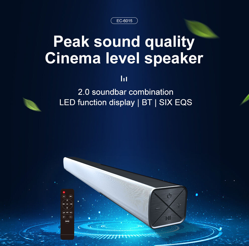 Hot Selling 2.0ch Wireless 60w Bt Soundbar Home Theatre Lcd Tv Soundbar ...