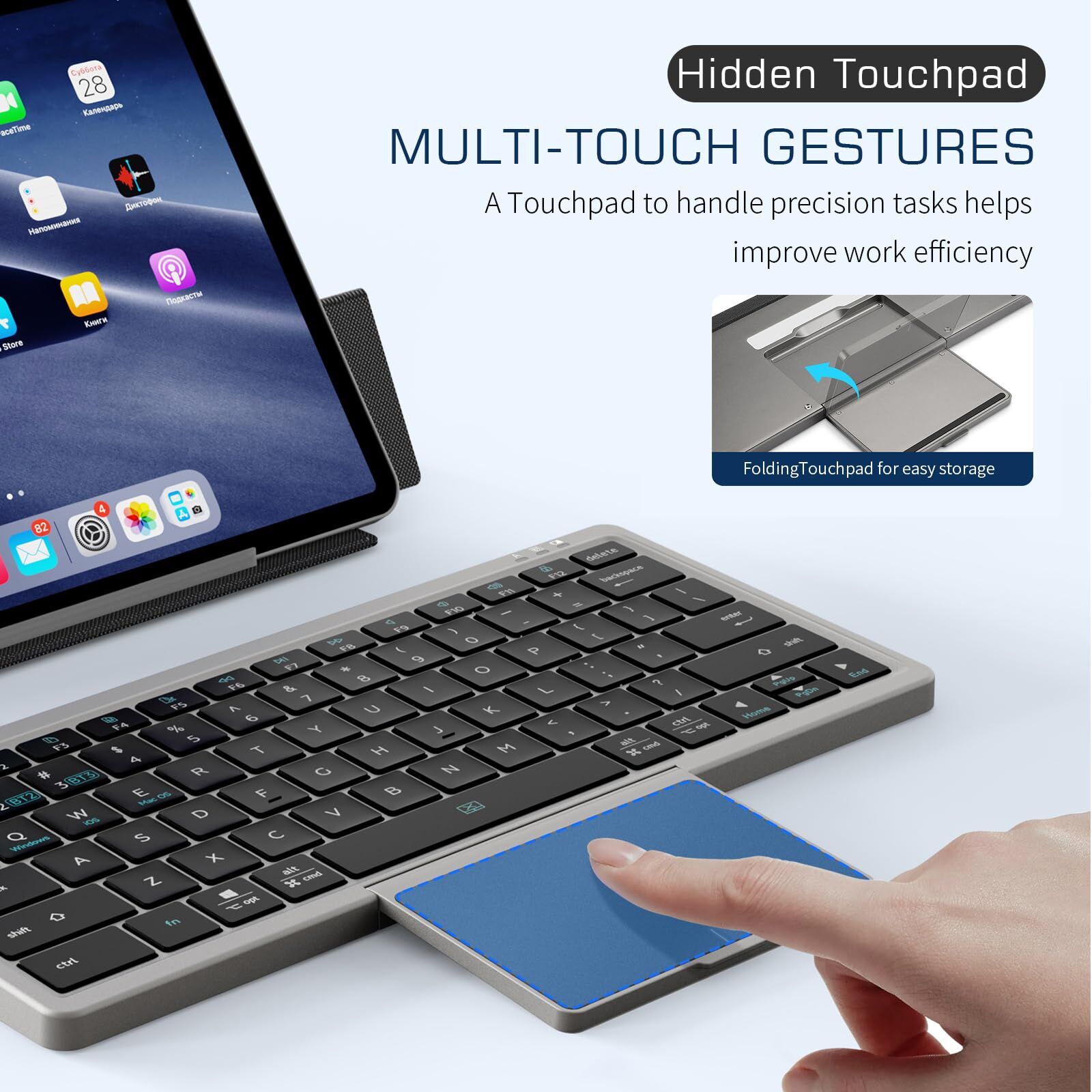 Pocket Rechargeable Magic Keyboard Universal Keyboard Wireless ...