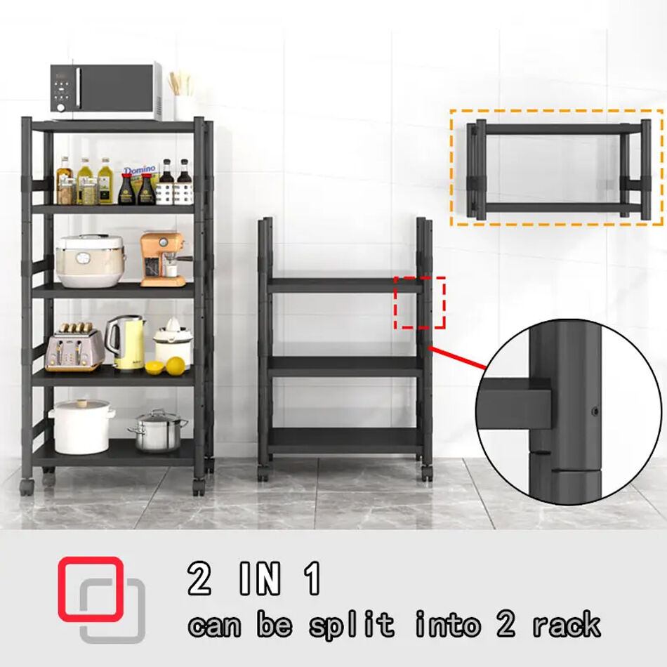 Chinese Manufacturer Black Kitchen Storage Rack Multi-layer Carbon ...