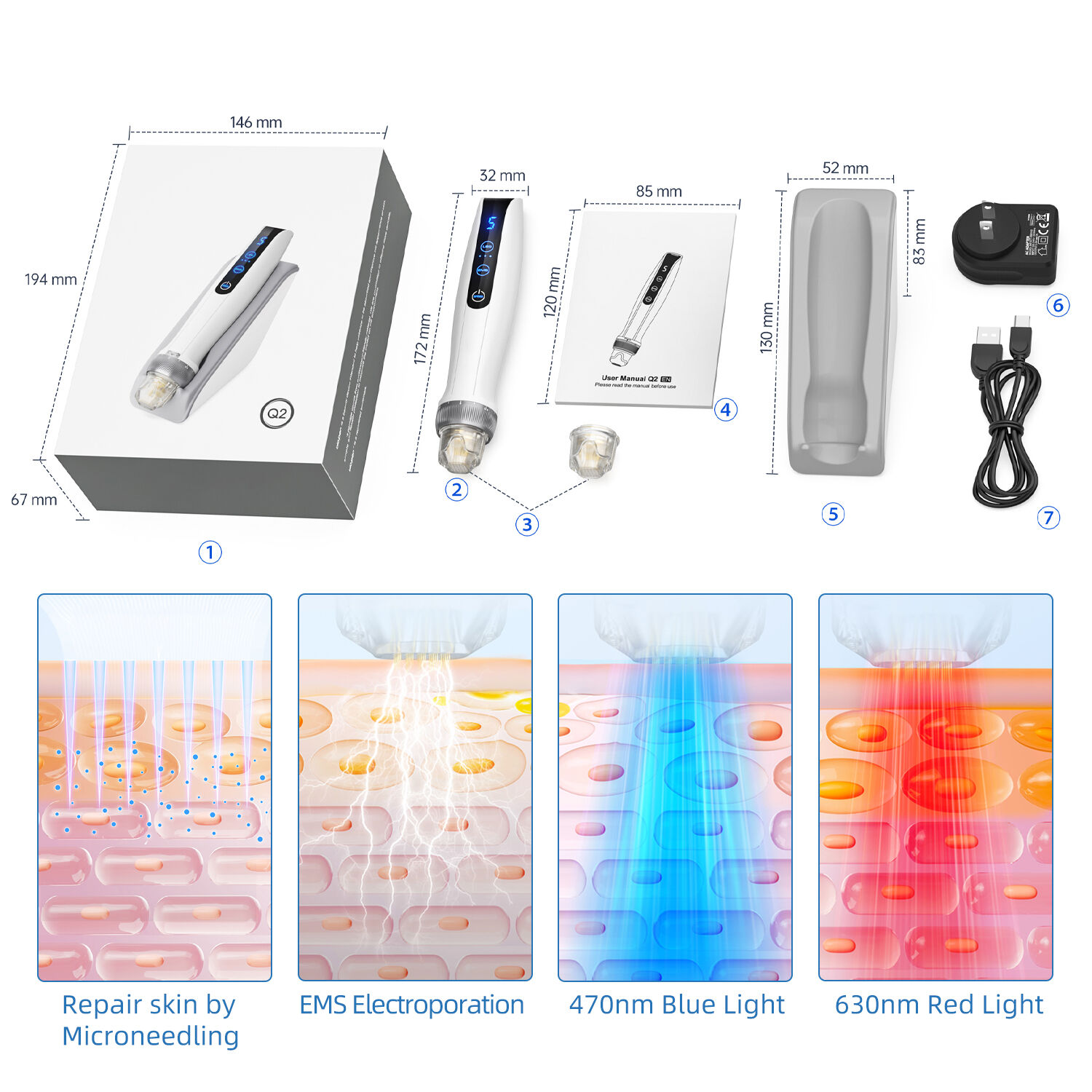 Buy Wholesale China Bowket 2024 New Derma Pen Bio Pen Q2 Micro Needling ...