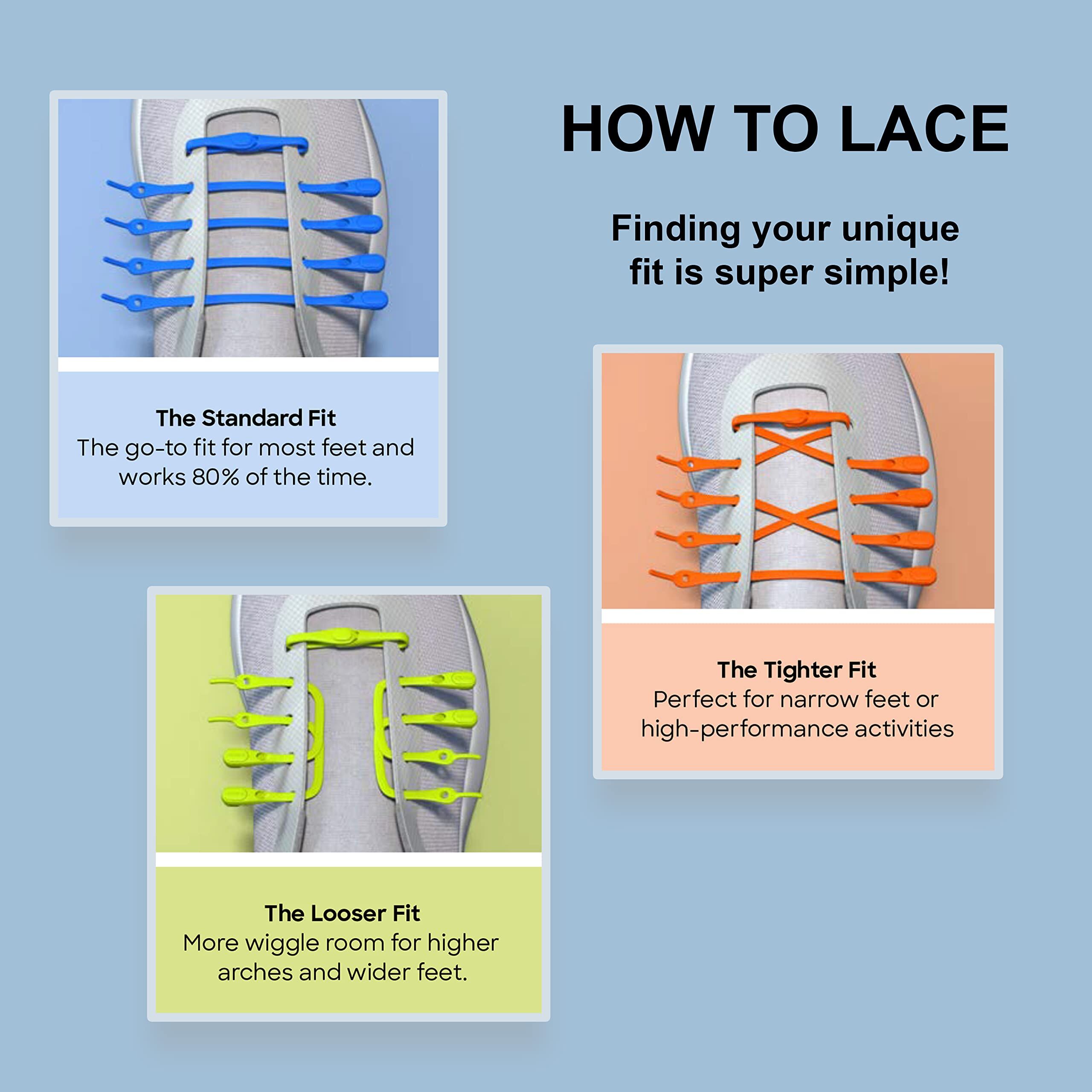 Tie-free Laces - No Tie Shoe Laces For Adults - Tieless Elastic For ...