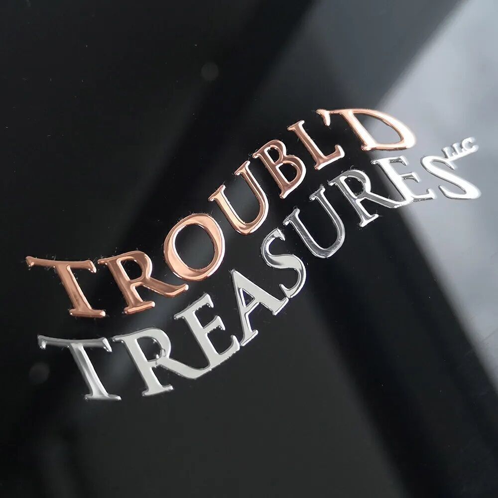 Custom Self Adhesive Metal Labels Free Design 3d Embossed Logo Metal ...