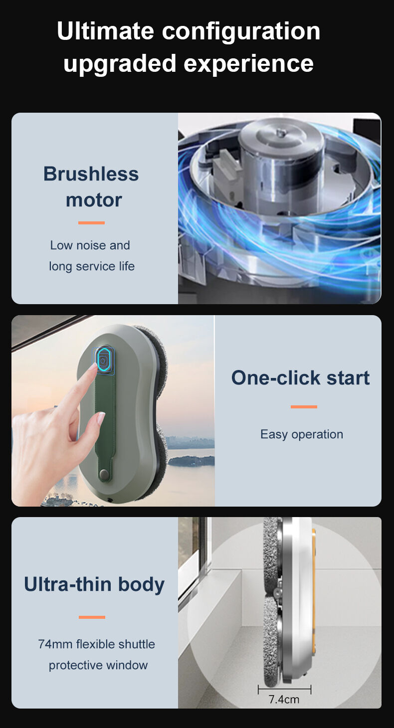 Intelligent Path Planning Handsfree Window Glass Washer Portable ...
