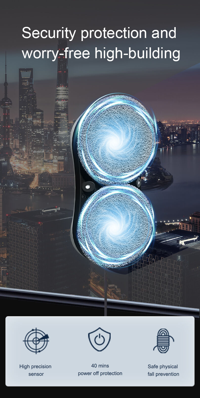 Intelligent Path Planning Handsfree Window Glass Washer Portable ...