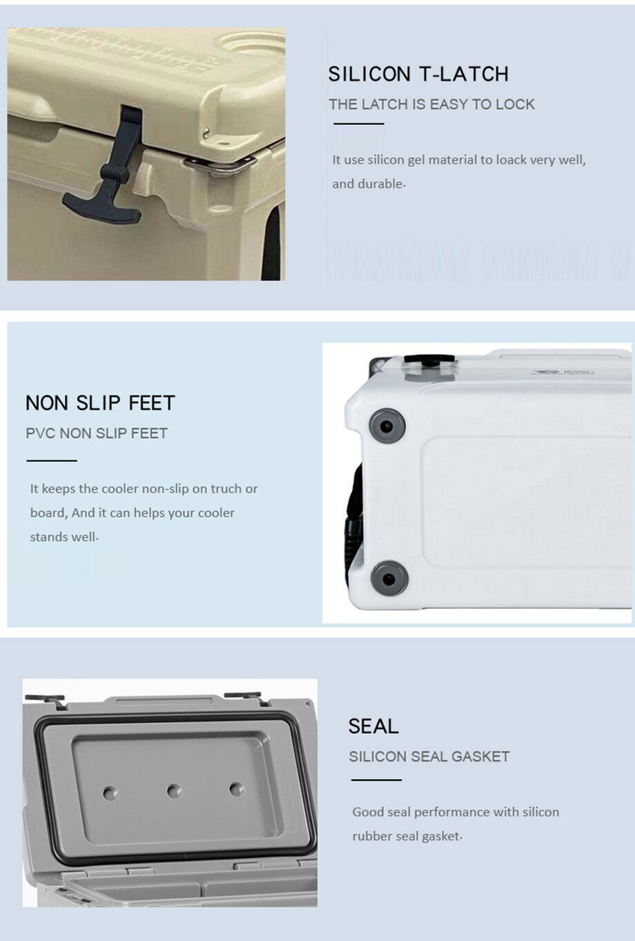 2024 High Quality 52qt Thermal Insulated Waterproof Ice Chest Hard ...