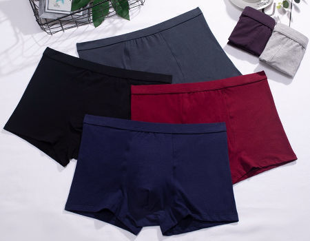 Bulk Buy China Wholesale Men's Solid Cotton Boxer Briefs Plain Boxer ...