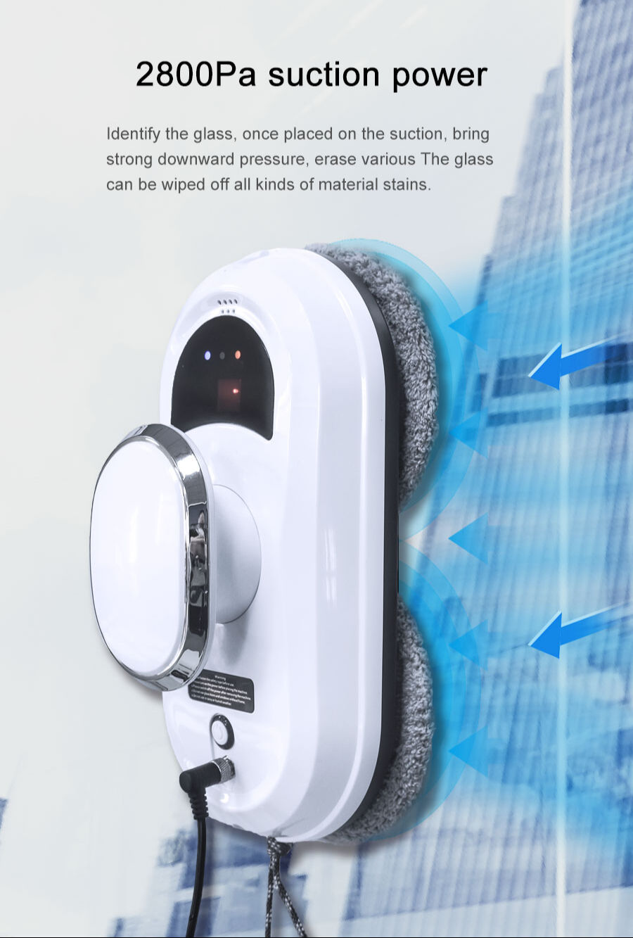 Abs Infrared Remote Control Glass Window Cleaner Dry Wet Wiping Machine ...