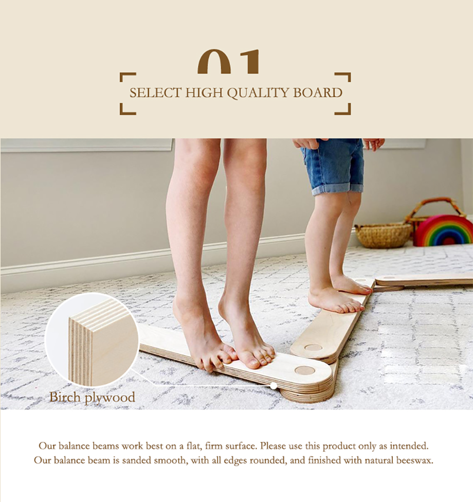 Wooden Balance Beam 6 Pcs Toddler Balance Boards Montessori Balance ...