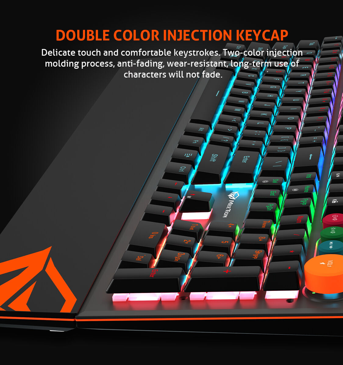 Meetion Mt-mk500 Standard 104 Keys Layout Computer Rgb Colorful Backlit ...