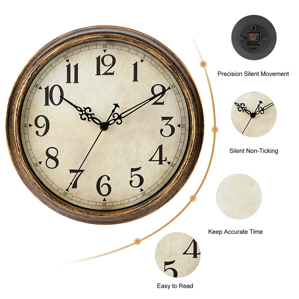 Wholesale Wooden Silent Ticking Wall Clock Home Goods Wooden Wall ...
