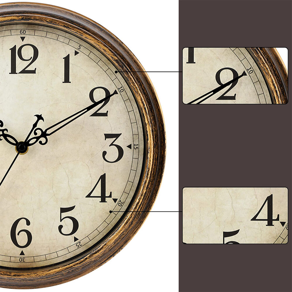 Wholesale Wooden Silent Ticking Wall Clock Home Goods Wooden Wall ...