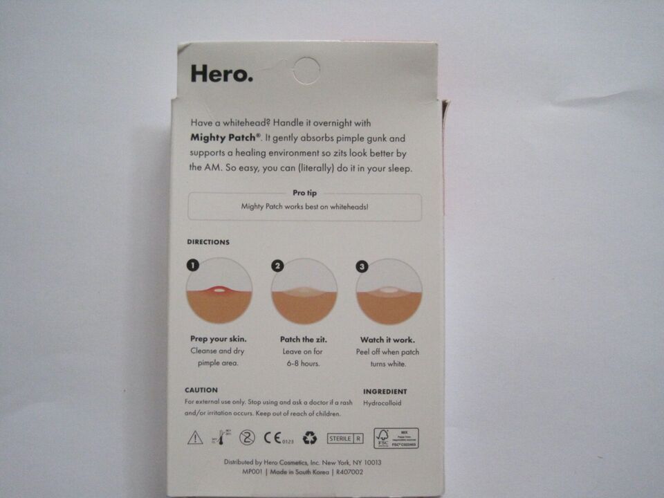 Hero Mighty Patch Original Hydrocolloid Acne Pimple Patches 36 Private ...