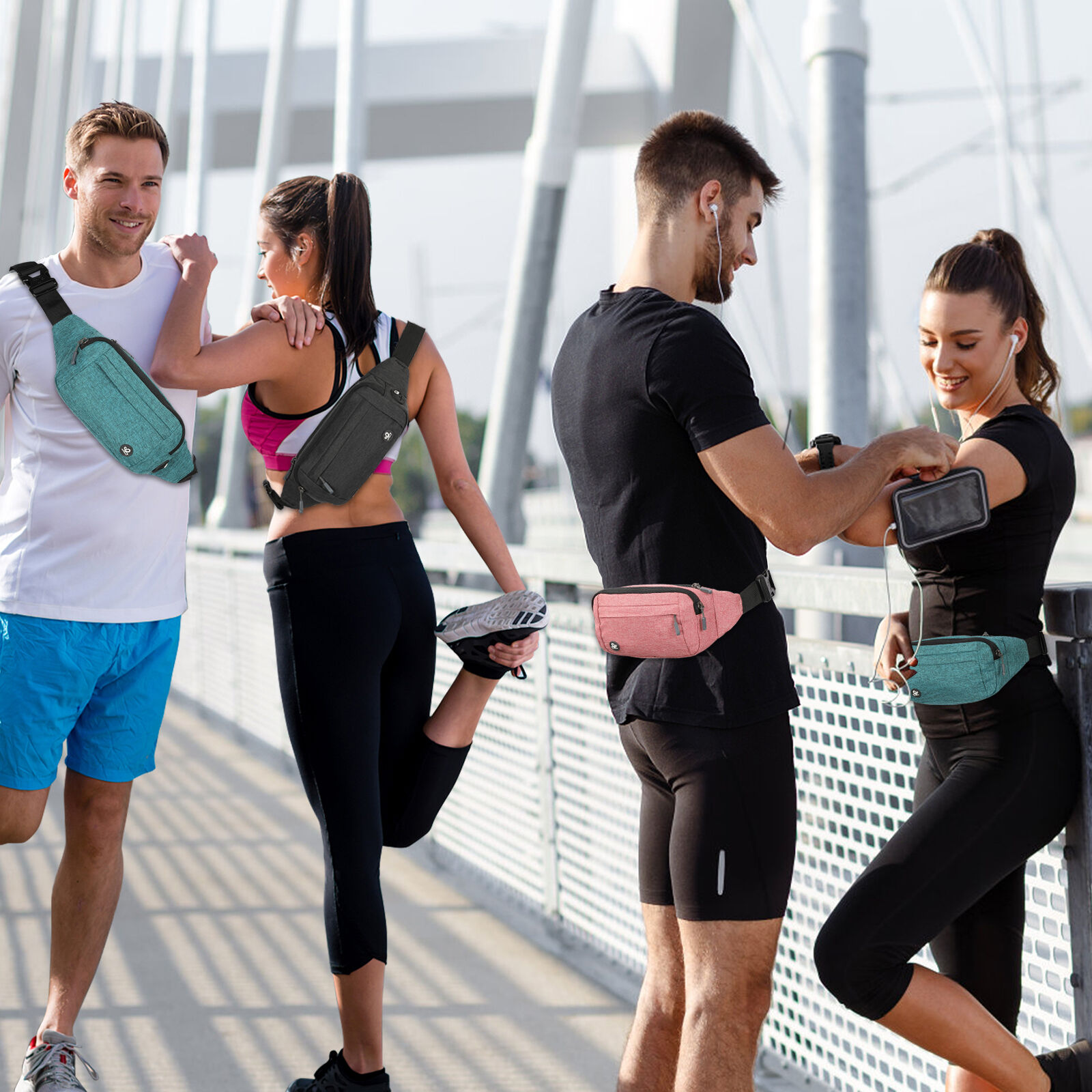 Waterfly Multi-purpose Waterproof Nylon Waist Packs Bumbags Men Women ...