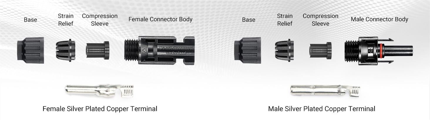 1500v Ip67 Waterproof Solar Power Cable Connectors - Buy China ...
