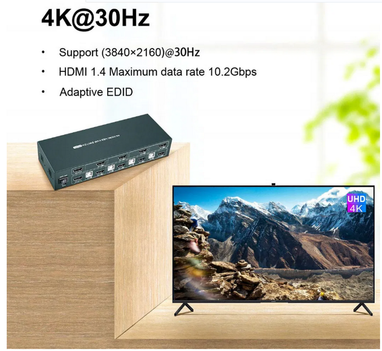 4 Port Kvm Switch Hdmi Dual Monitor Extended Display, 4k@30hz 2 Usb 2.0 Hub, Wireless Keyboard ...