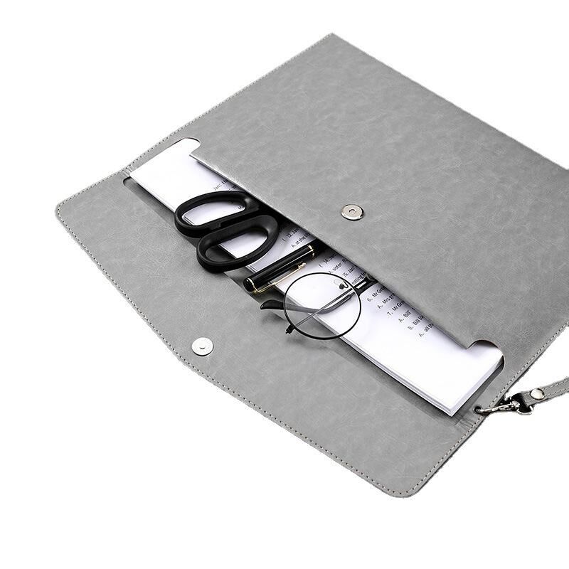 Customize Logo Magnetic Buckle Waterproof Pu Leather File Folder Bag ...